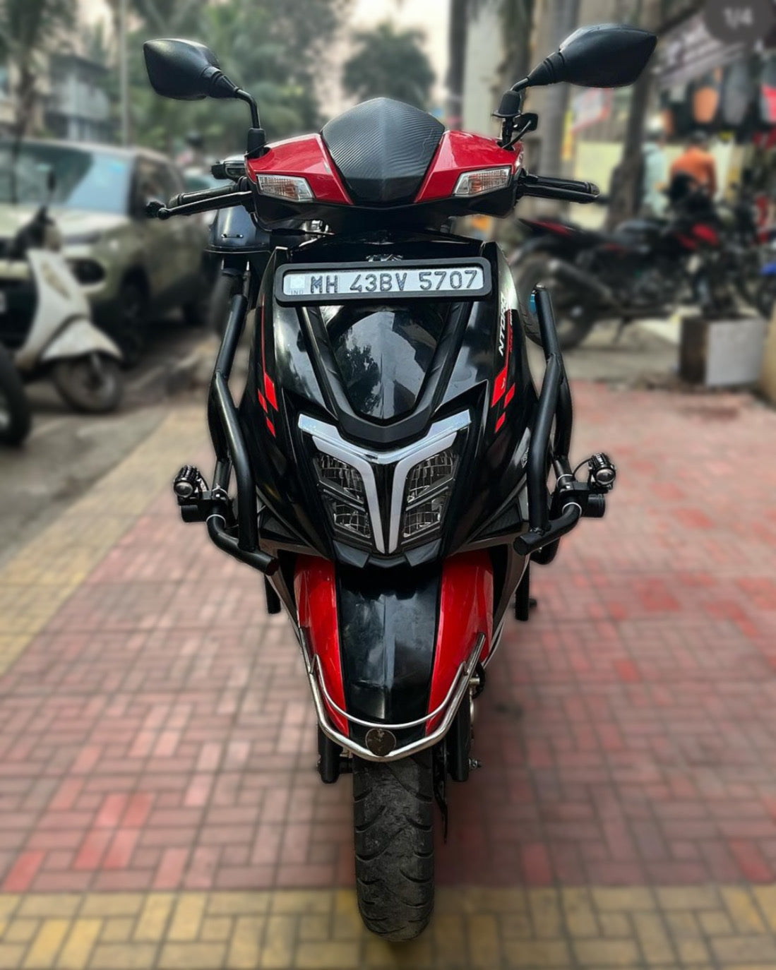 TVS NTORQ FULL BODY CRASH GUARD WITH SLIDERS – Primo Customs