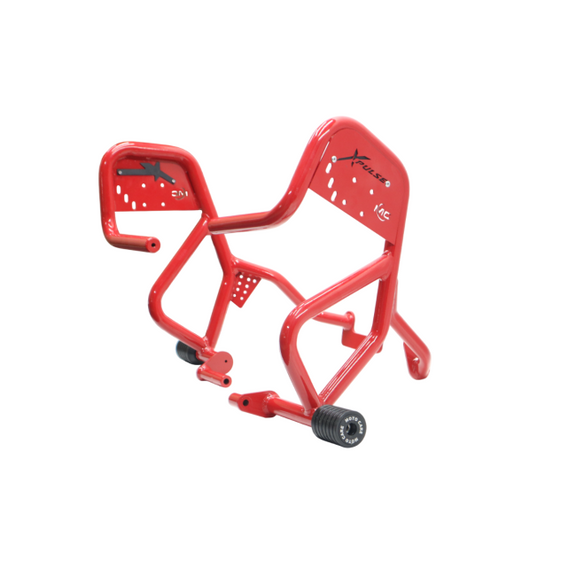 Crash Guard With Dual Sliders For Hero Xpulse 210 (Red) – Primo Customs