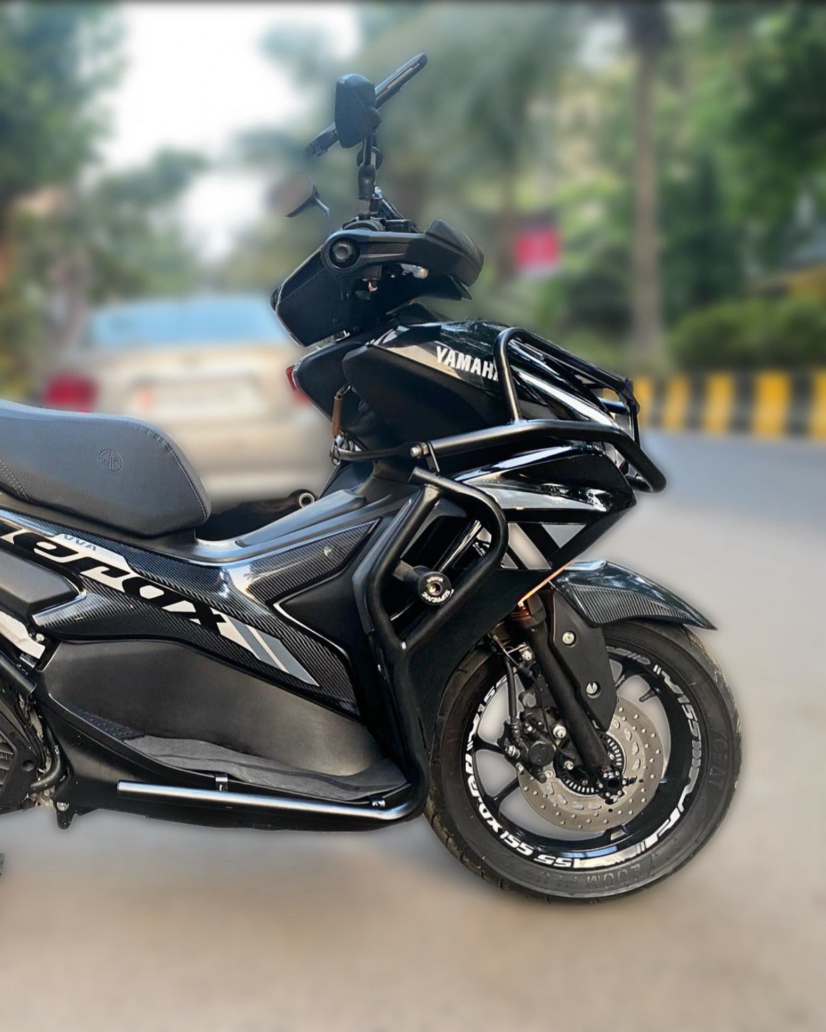 YAMAHA AEROX 155 CRASH GUARD WITH SLIDERS – Primo Customs