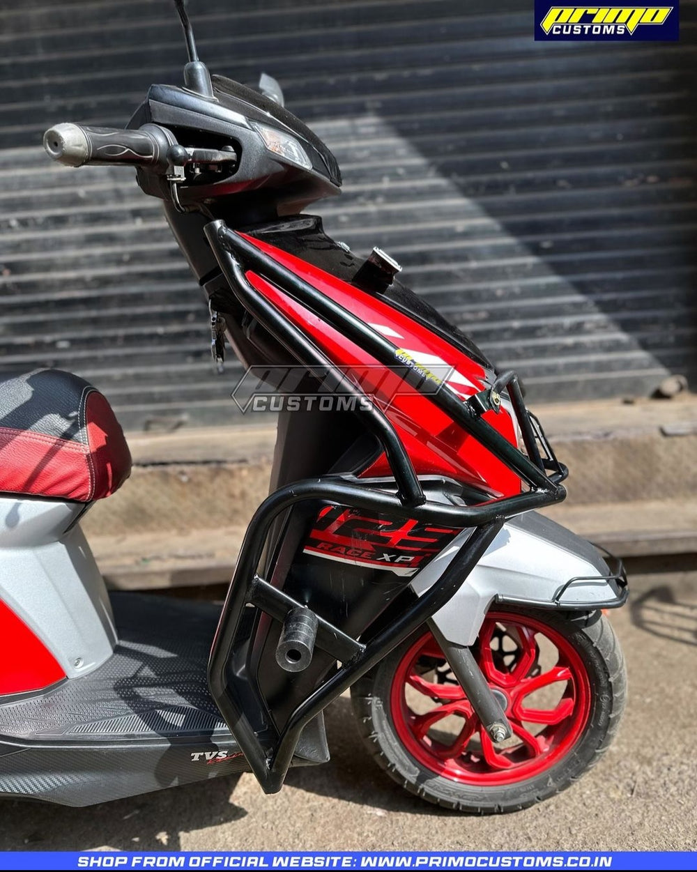 TVS NTORQ FULL BODY CRASH GUARD WITH SLIDERS – Primo Customs