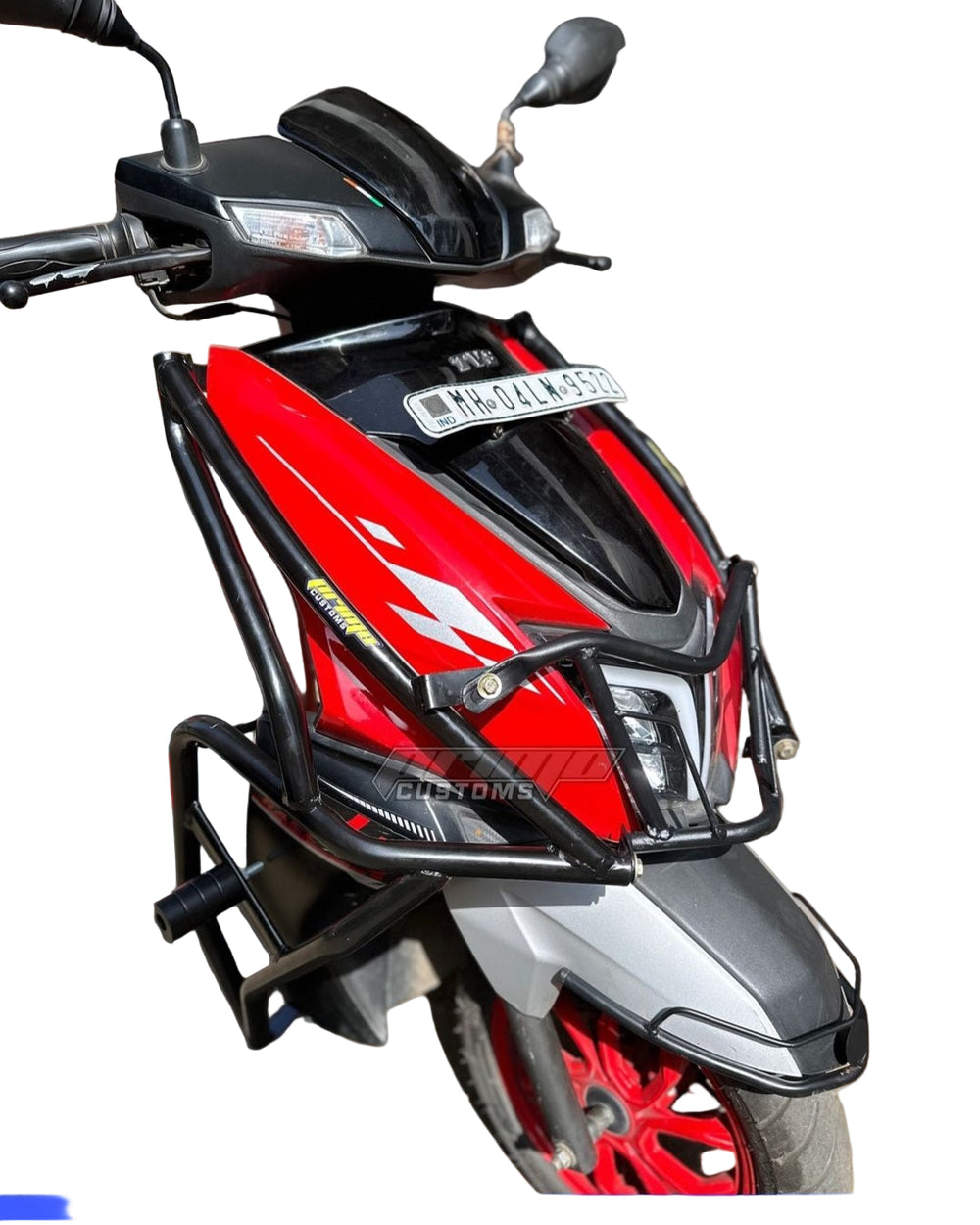 TVS NTORQ FULL BODY CRASH GUARD WITH SLIDERS – Primo Customs