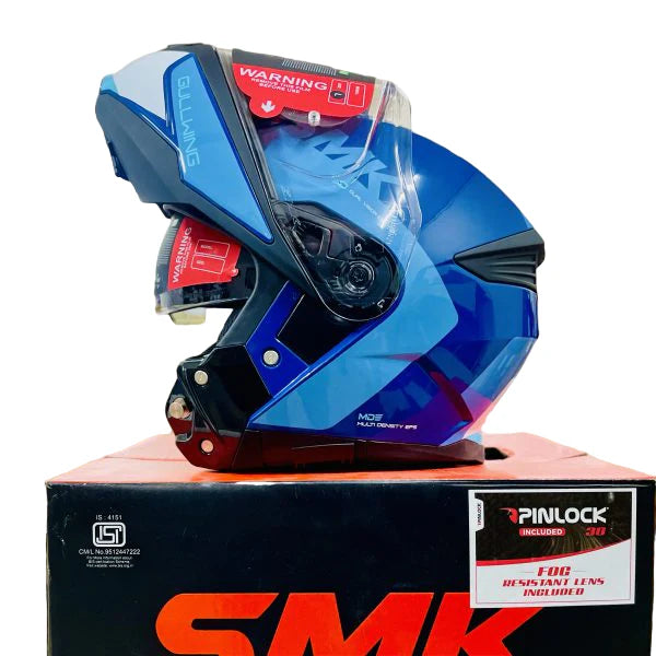 SMK Helmets - Gullwing Venture - Matt Red black- Dual Visor Flip Up He ...